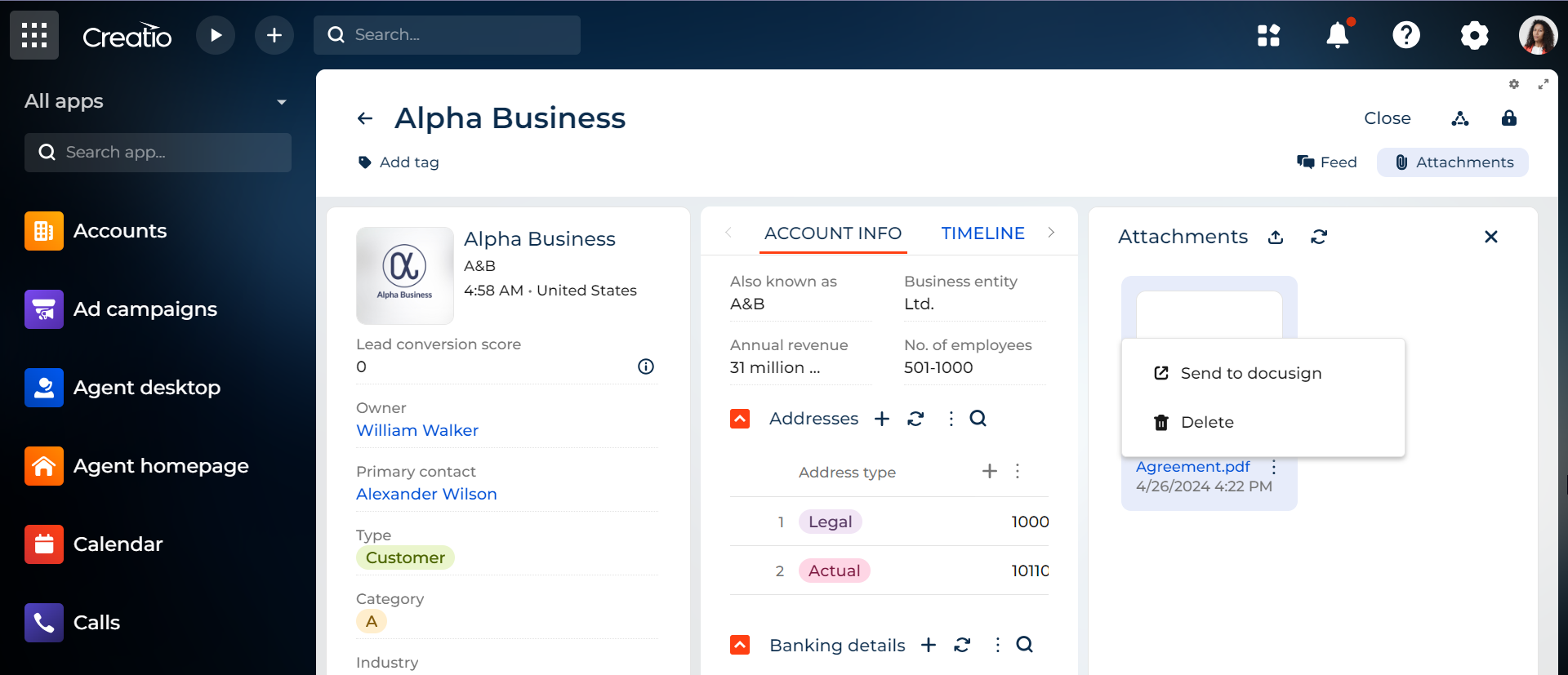 Psiog DocuSign integration for Creatio | Creatio Marketplace Psiog DocuSign integration for Creatio | Creatio Marketplace